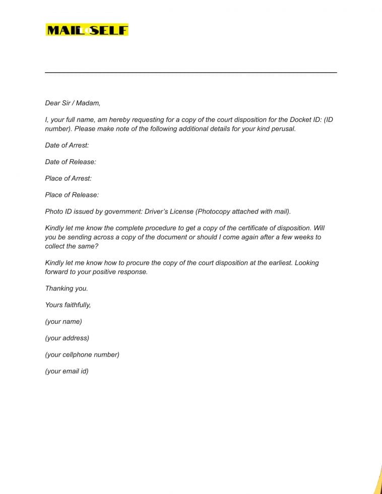 Court Disposition: How To, Templates & Examples | Mail To Self