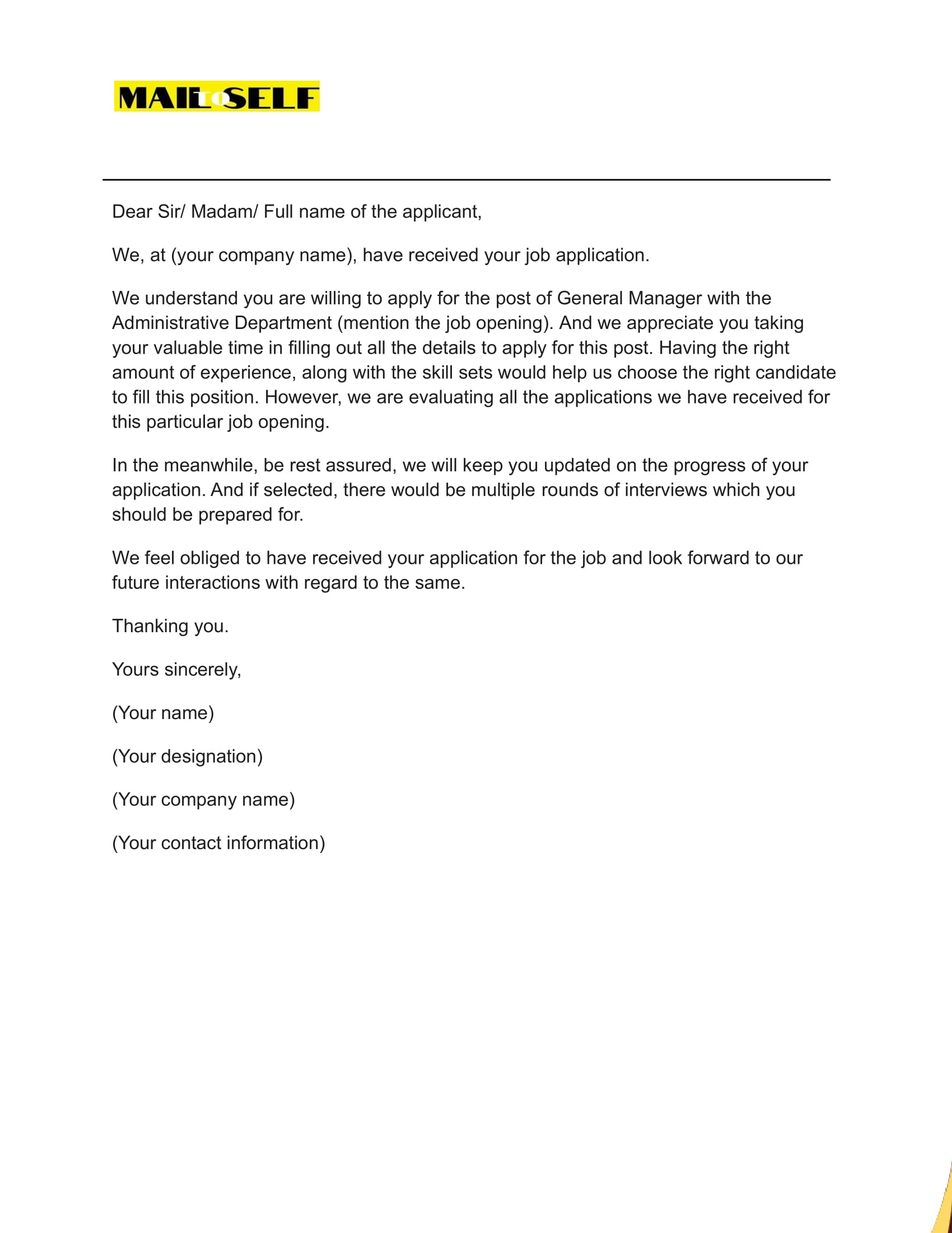 Thank You For Your Interest Letter: How to, Templates & Examples | Mail ...